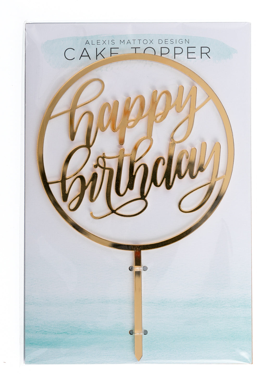 Happy Birthday Gold Mirror Round – Cremorne Street Bakers